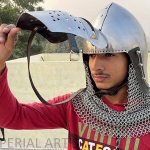 Medieval 18 Gauge Knight Viking Helmet Steel Roa Bascinet - Etsy