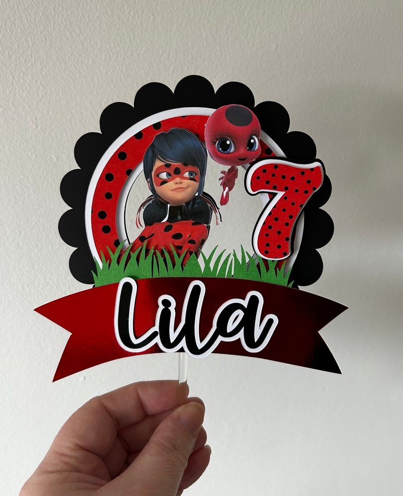 Personalised Miraculous Ladybug Cake Topper - Etsy UK