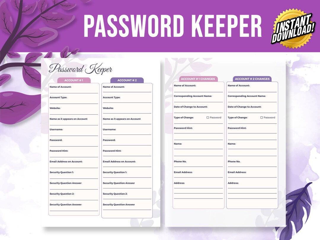 Password Keeper, Password Saver, Password Helper, Password Hint ...