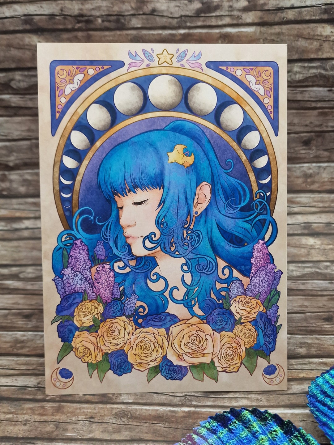 Jugendstil Mucha-stil Print DIN A4 - Etsy