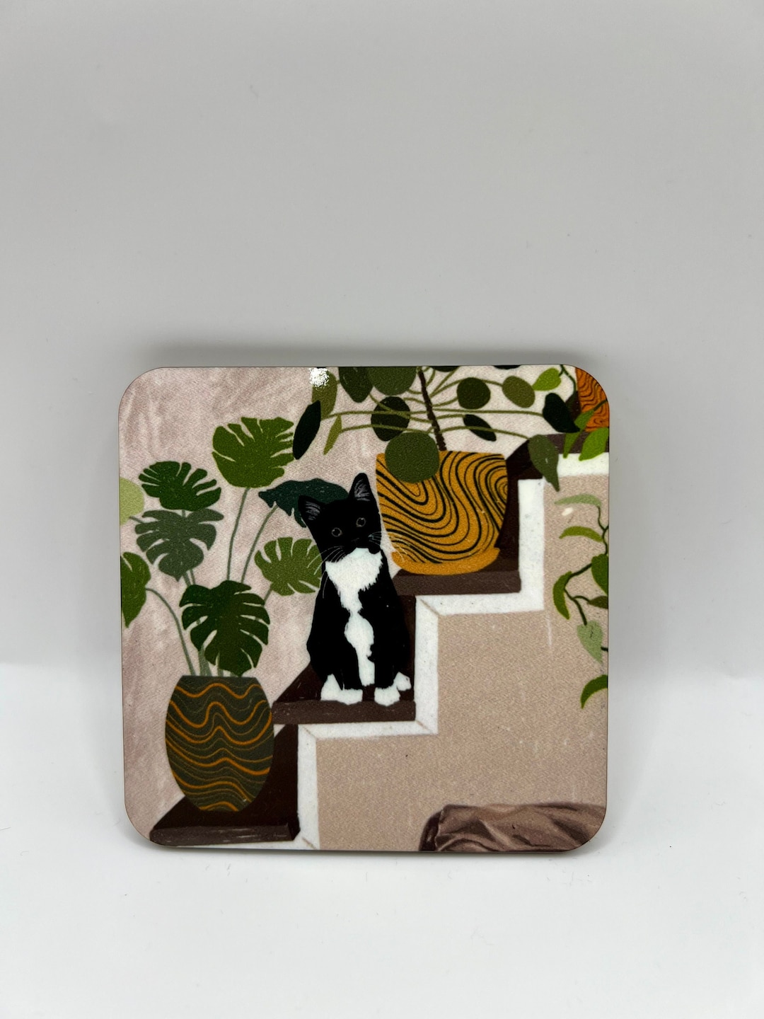 Cat Coaster, Original Cat Art, High Gloss & Waterproof Coasters 4x4 ...