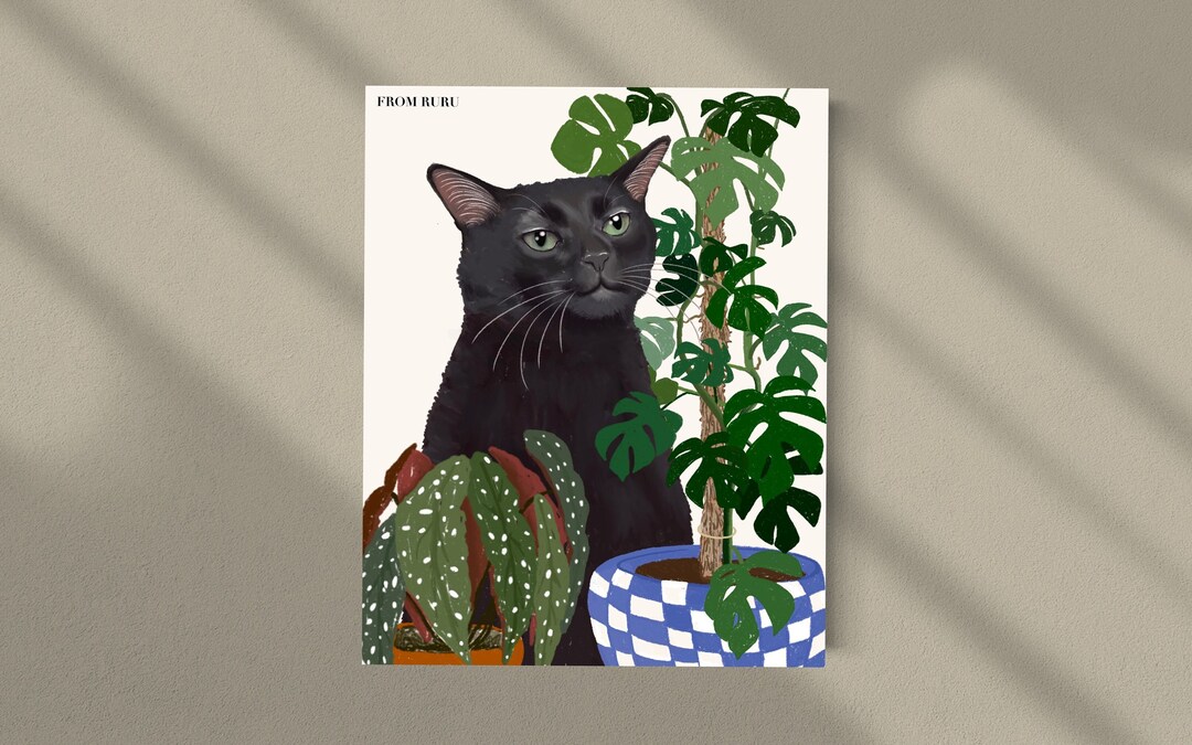 Zoning Out Cat, Cat Meme Art, Meme Art, Black Cat, Disassociating Cat ...