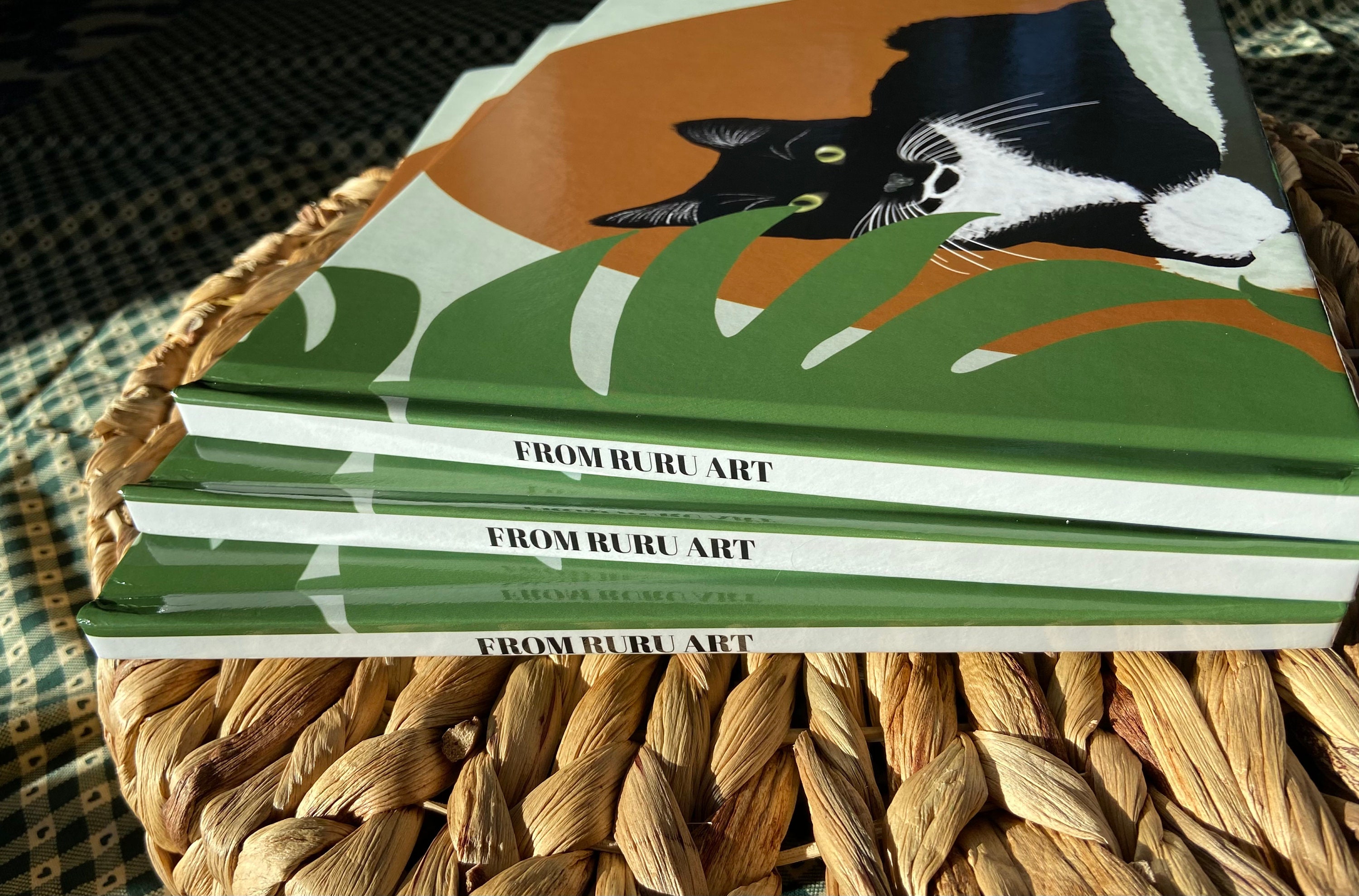 Cat Art Book, Cat Illustration 8x11" Book, Cat Photo Book, Tuxedo Cat ...