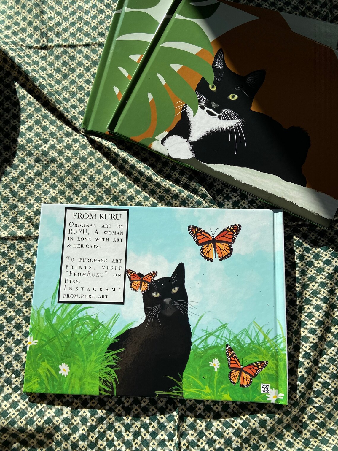 Cat Art Book, Cat Illustration 8x11" Book, Cat Photo Book, Tuxedo Cat ...