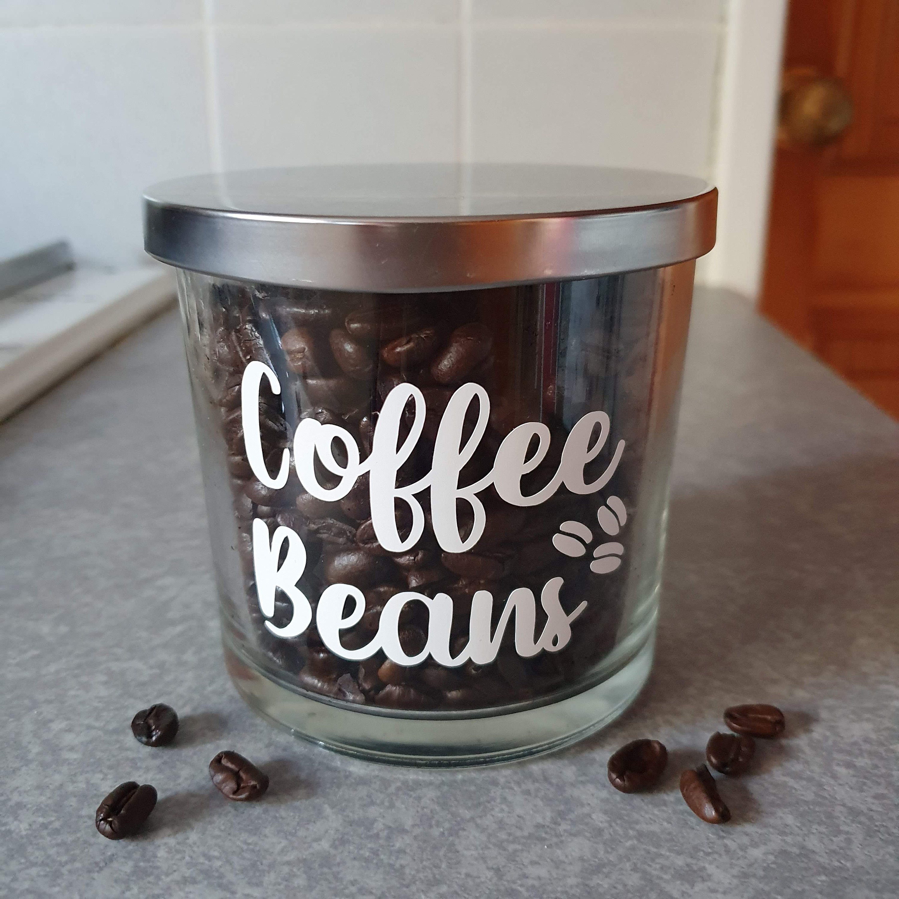 Coffee Beans Vinyl Decal Label - Etsy