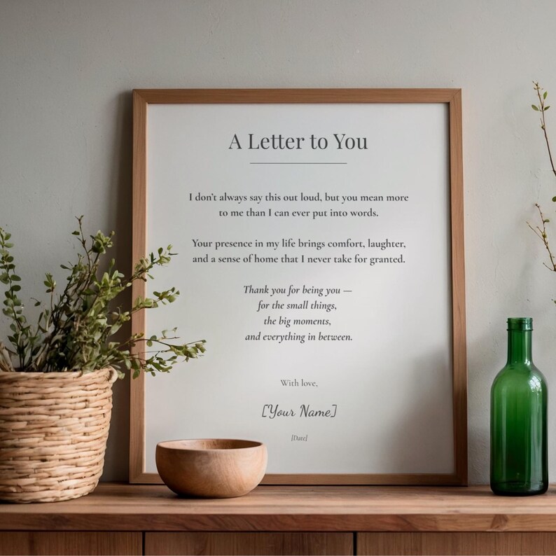 Long Distance Love Letter Printable | Editable Romantic Letter ...