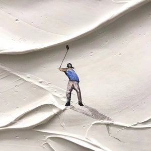 Original Golf Sport Painting on Canvas Custom Painting Texture Wall Art ...