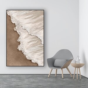 Original Ocean Painting on Canvas Earth Tone Painting Custom Canvas ...