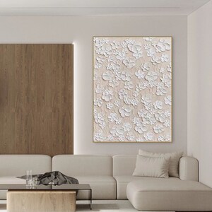 Abstract Flower Textured Wall Art Blooming Floral Painting on - Etsy