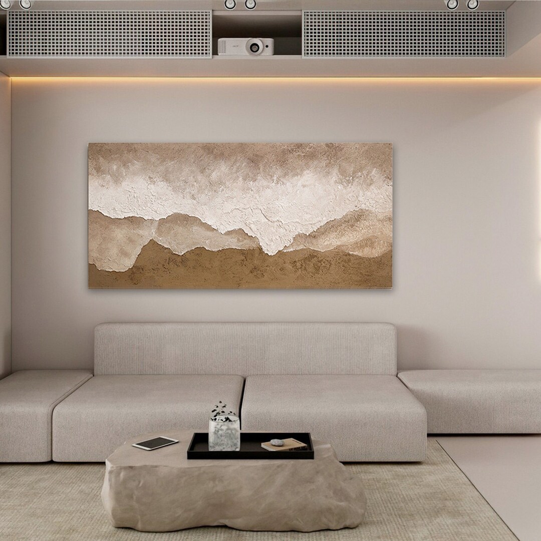 Earth Tone Wall Art Custom Canvas Wall Art Wabi Sabi Textured Wall Art ...