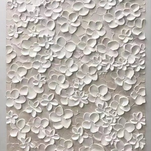 Abstract Flower Textured Wall Art Blooming Floral Painting on - Etsy