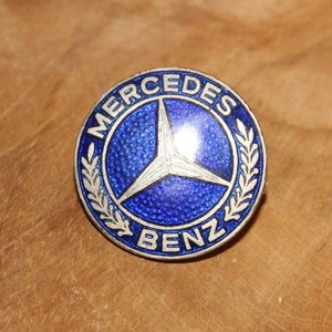 Vintage Mercedes Benz Enamel Brooch - West Germany Automotive Mercedes ...