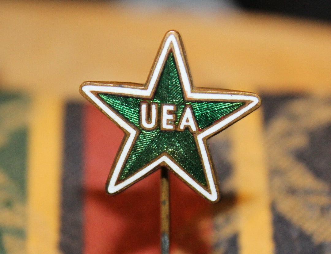 Vintage Esperanto UEA Pin - Enamel Universala Esperanto Asocio Badge CA ...