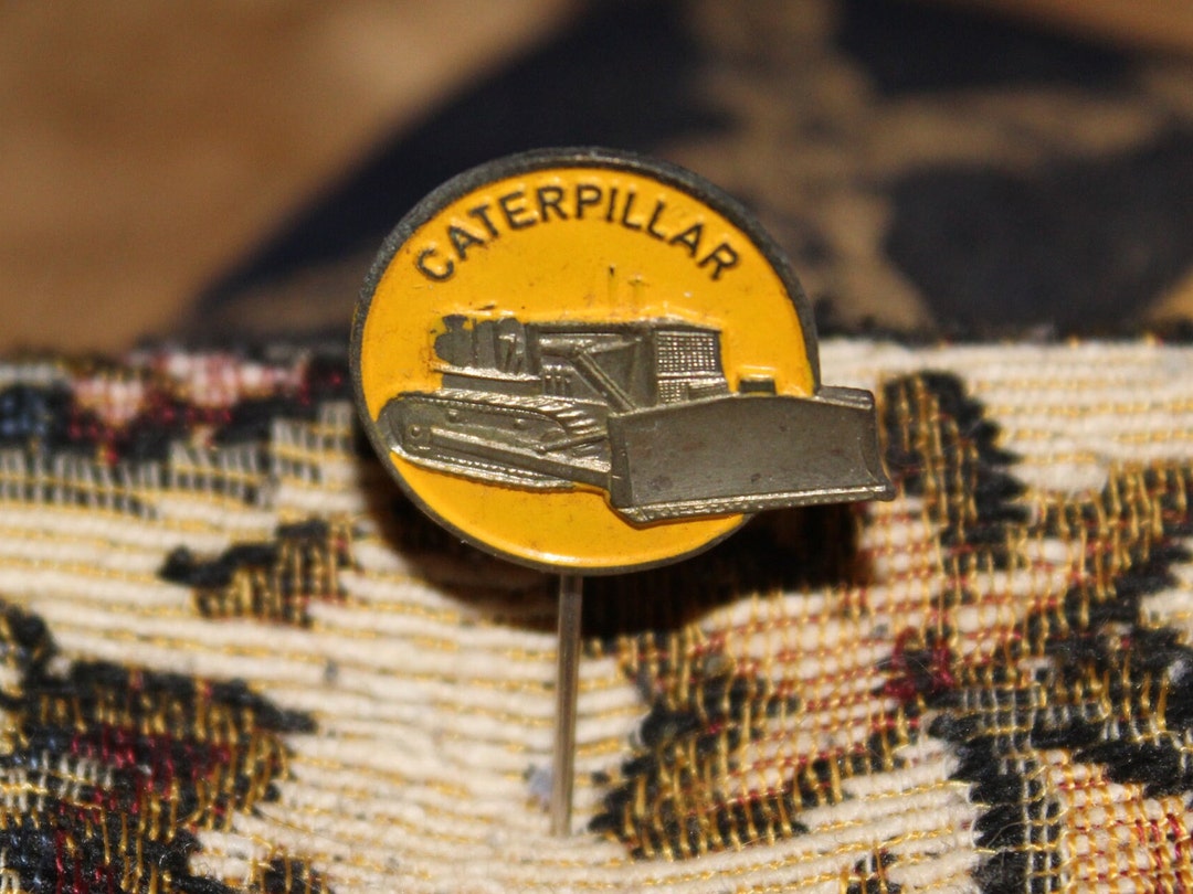 Vintage Caterpillar Pin Badge 1960's - Loader Bulldozer Industrial ...