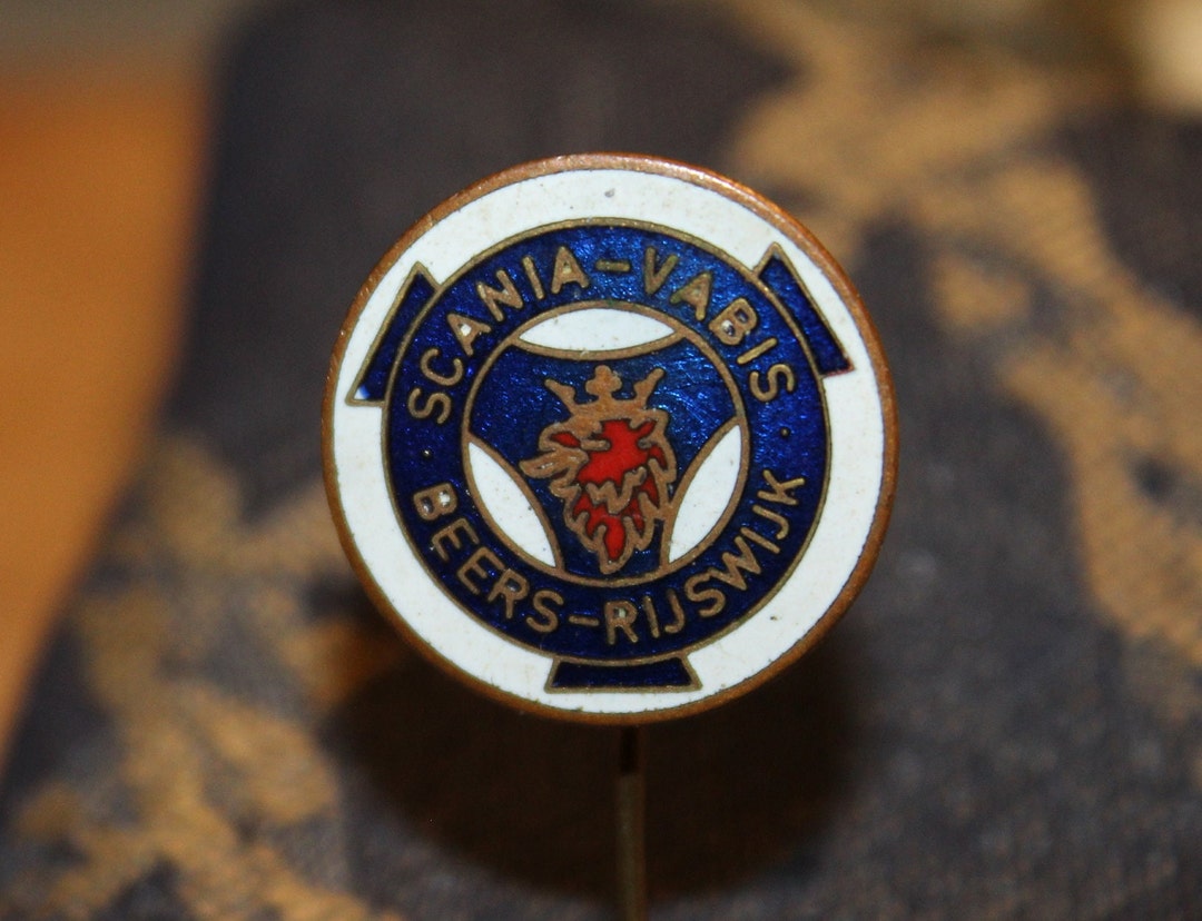 Vintage Scania Vabis Enamel Pin Truck Transport Advertising Badge Ca ...
