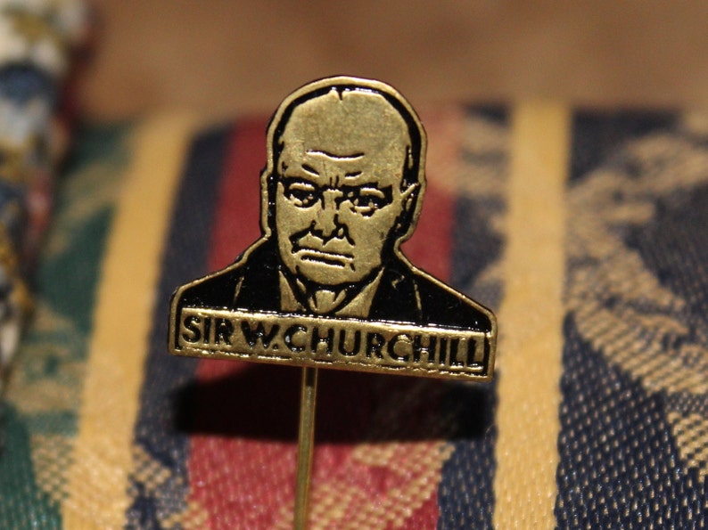Winston Churchill Pin Political Badge - Vintage British Politics ...
