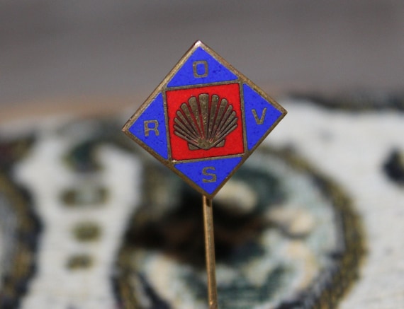 Rare Vintage 1960s Shell Oil Enamel Pin - Petroliana … - Gem