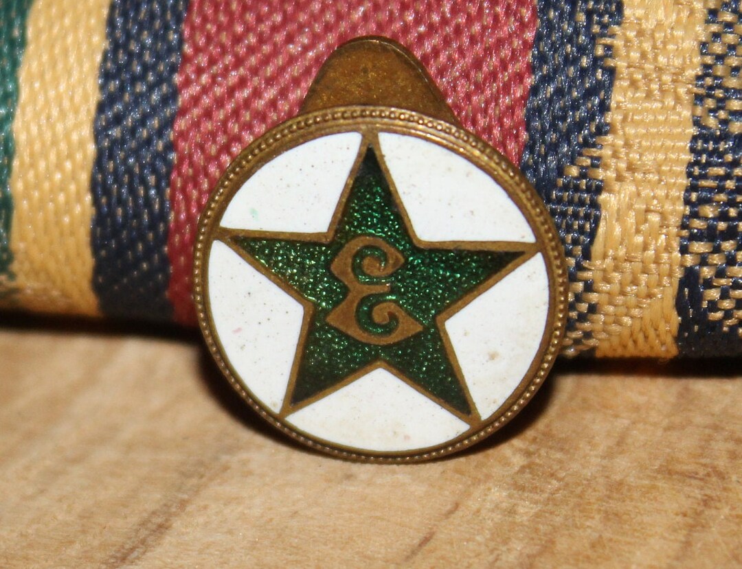 Vintage Esperanto Enamel Lapel Pin - 1930's Esperanto Labguage Badge - Etsy