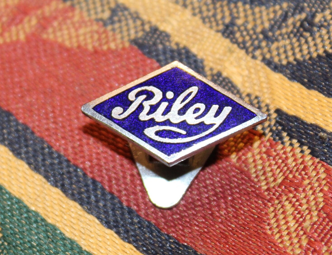 Riley Enamel Lapel Button - Vintage Automotive Badge - Stratton B'ham ...