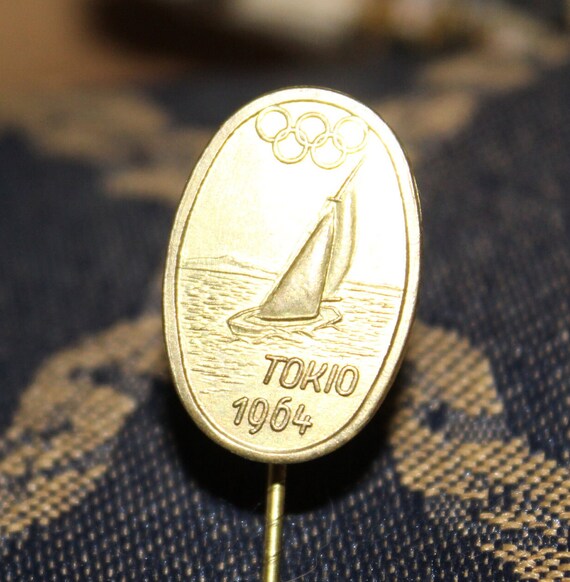 Olympic sailing pin - vintage Tokio 1964 olympics bad… - Gem