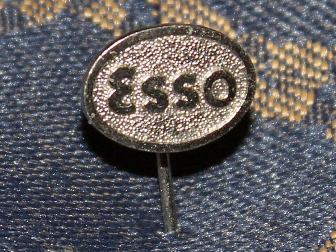 Vintage Esso Petroliana Hat Pin - Silver Esso Logo - Lapel Badge - Fuel ...