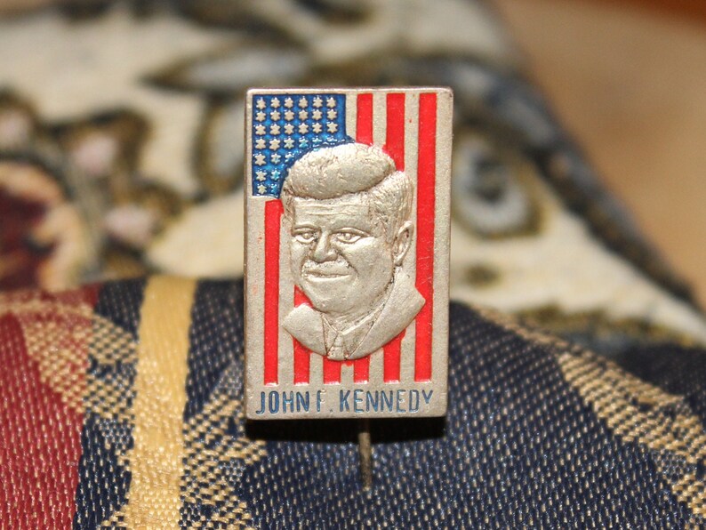 Vintage John F Kennedy Pin 1960's Promotional Campaign Badge - Etsy