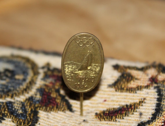 Olympic sailing pin - vintage Tokio 1964 olympics bad… - Gem