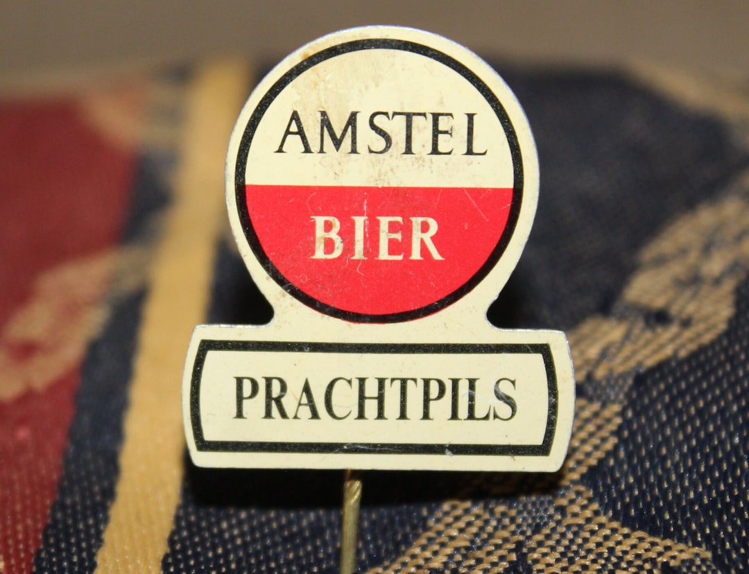 Vintage Amstel Bier Pin 1960s Beer Ale Lager Etsy