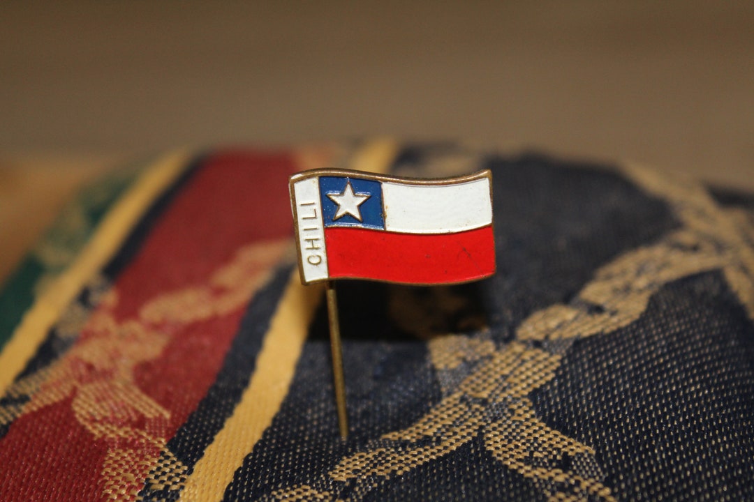 Vintaga Chili Flag Pin - National Symbol Tourism Badge - Etsy