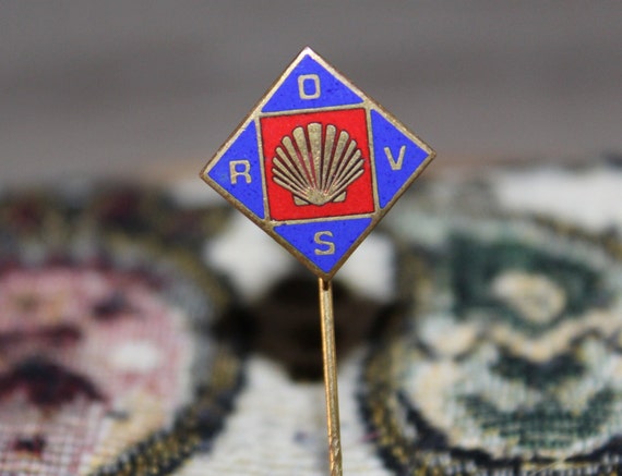 Rare Vintage 1960s Shell Oil Enamel Pin - Petroliana … - Gem