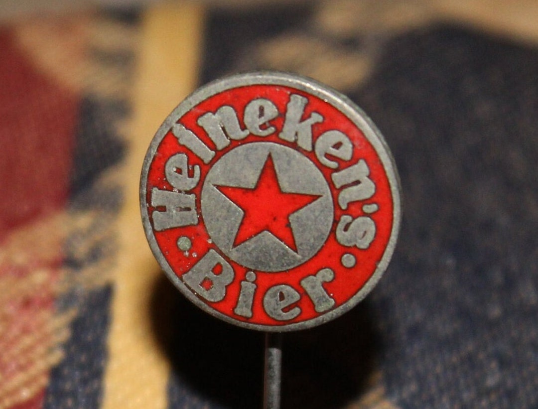 Heineken Beer Pin Badge - Vintage Enamel Advertising 1960's - Etsy