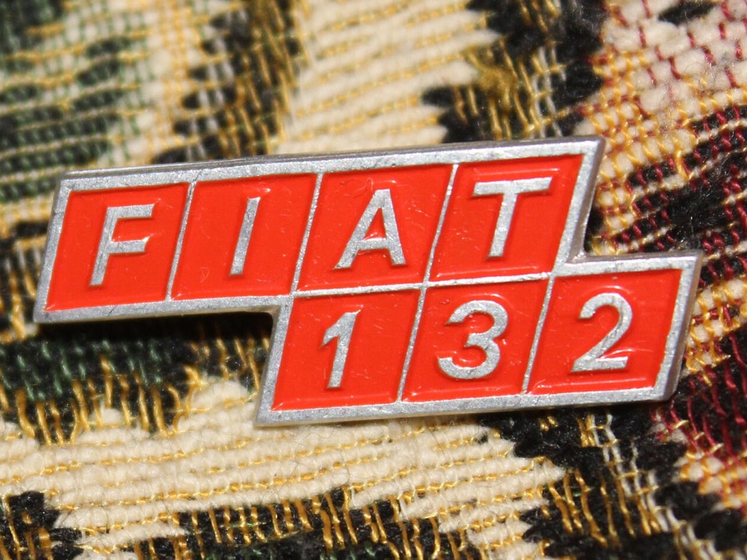 Vintage Fiat 132 Brooch Pin - Italian Automotive Car Badge CA 1970 - Etsy