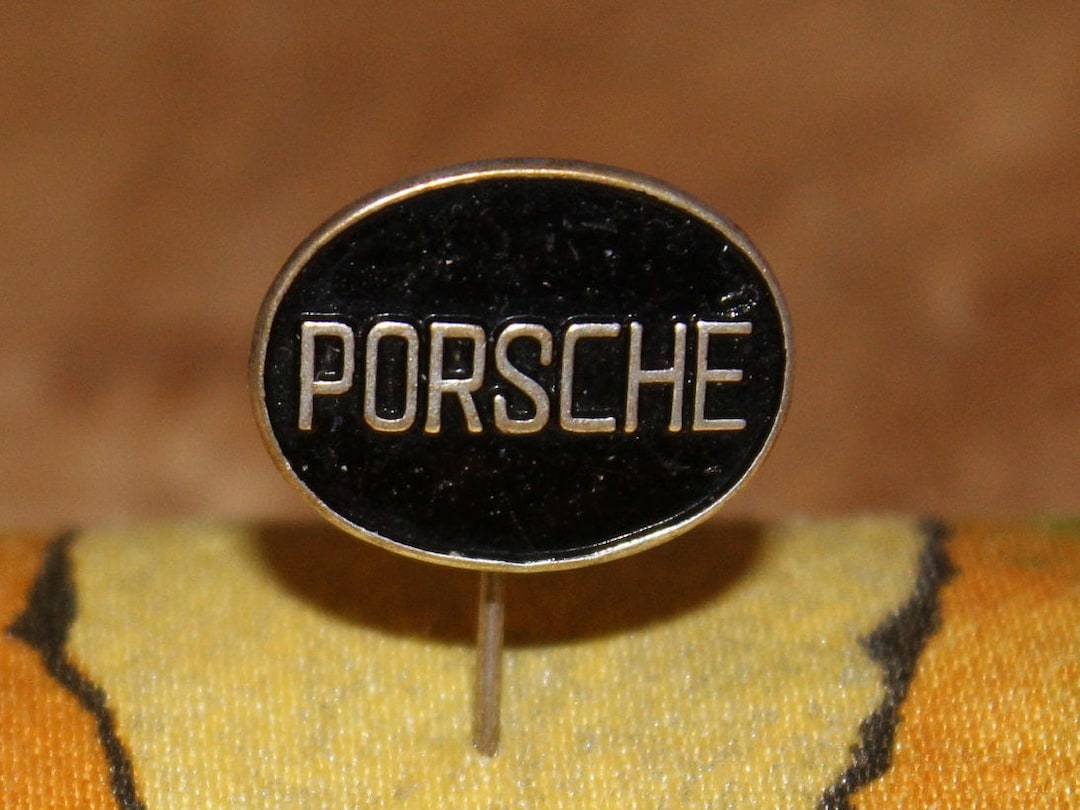 Rare Porsche Pin Black Lacquer - Advertising Badge 1950's - Etsy