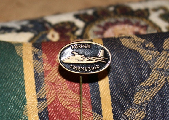 Vintage Aircraft Pin Fokker F27 Friendship Badge Lapel - Etsy
