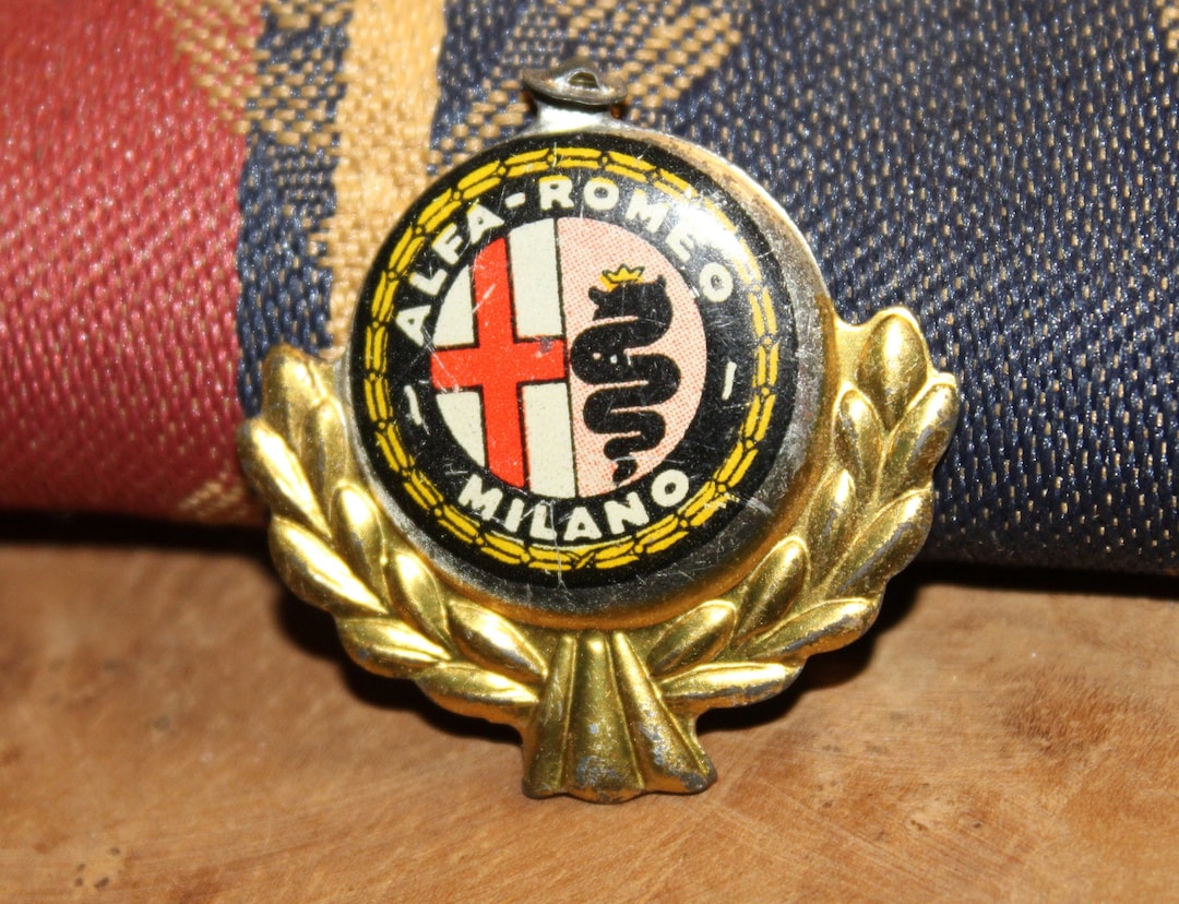 Vintage 1950s Alfa Romeo Emblem Pin - Classic Italian Elegance ...