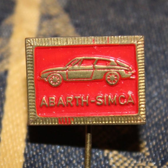 Vintage Abarth Simca 2000 Racing Pin - Classic Car Co… - Gem