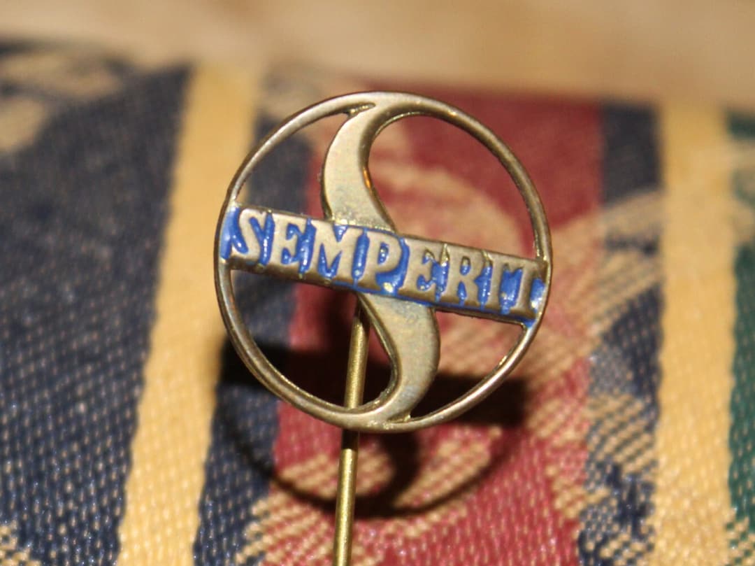 Vintage Semperit Tires Pin - Vintage Car Parts Tyre Advertising Badge ...