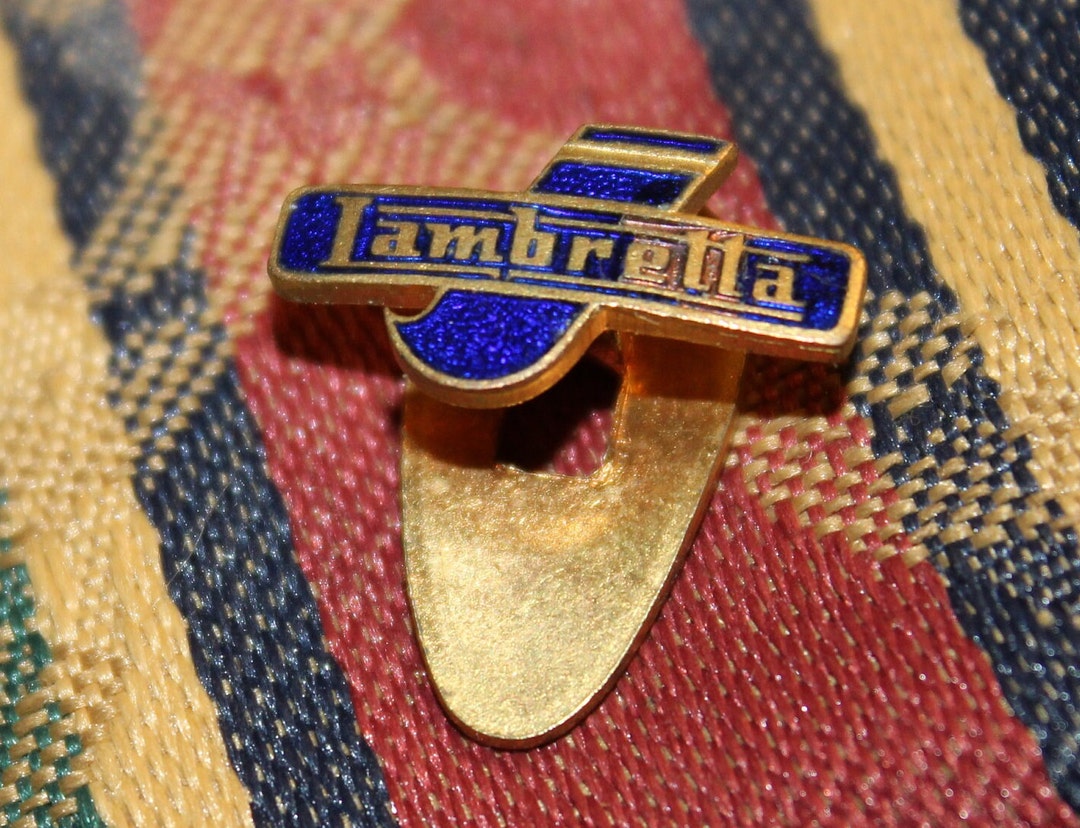 Lambretta Motor Enamel Badge Vintage Italian Moped Advertising Badge ...