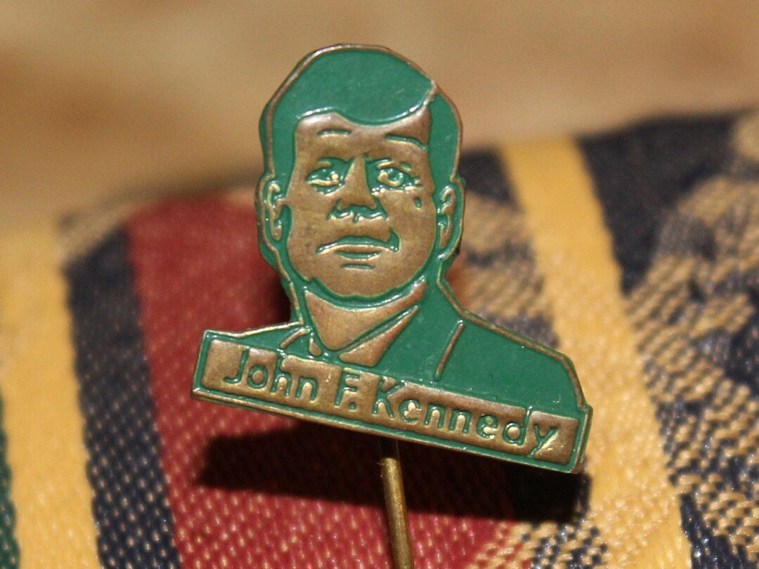 John F Kennedy Pin Green - Vintage JFK American Political Badge 1960 - Etsy