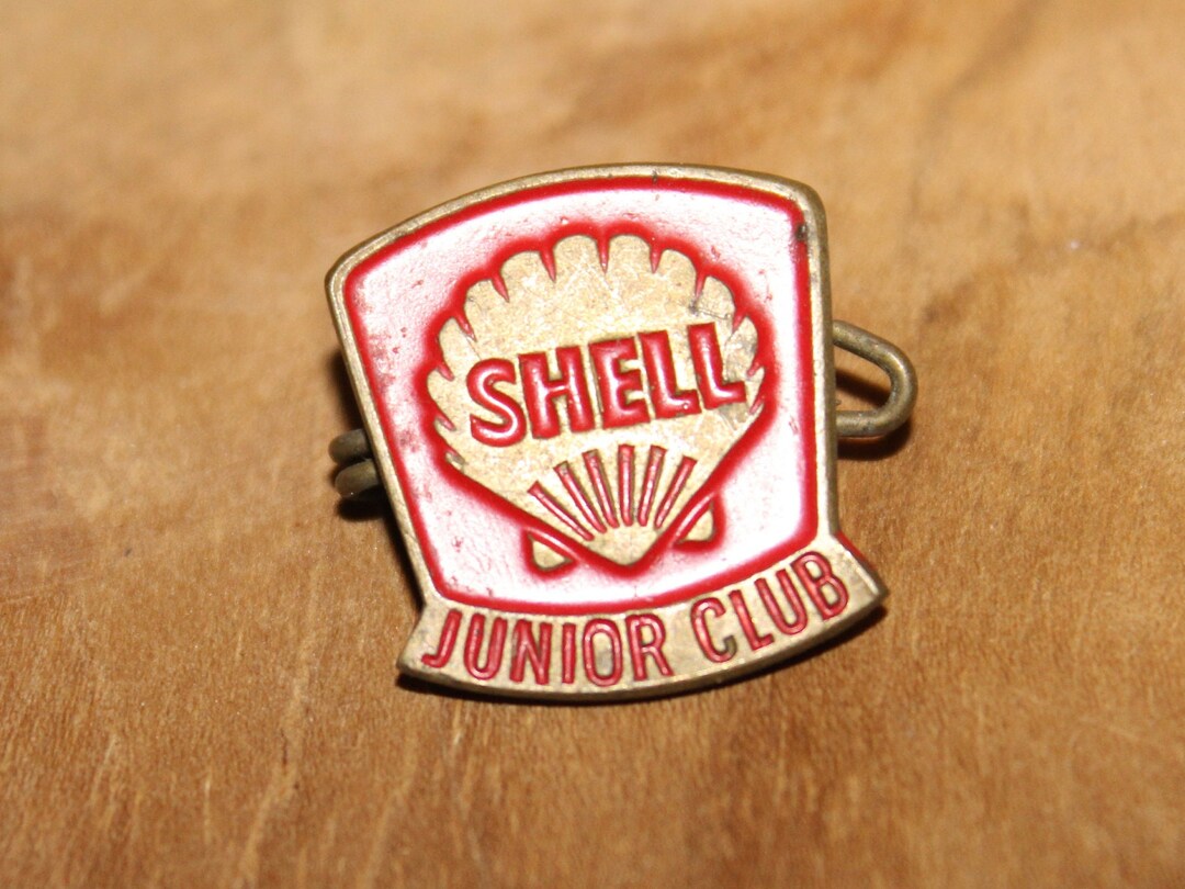 Original 1960's Petroliana Pin Brooch - Shell Junior Club - Lapel ...