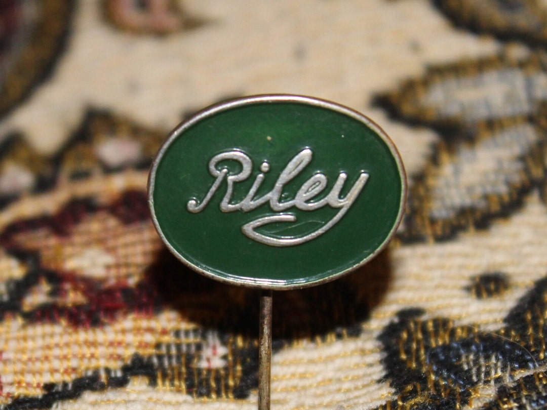 Vintage Riley Motor Pin Green - Car Advertising Badge From the 1950's ...