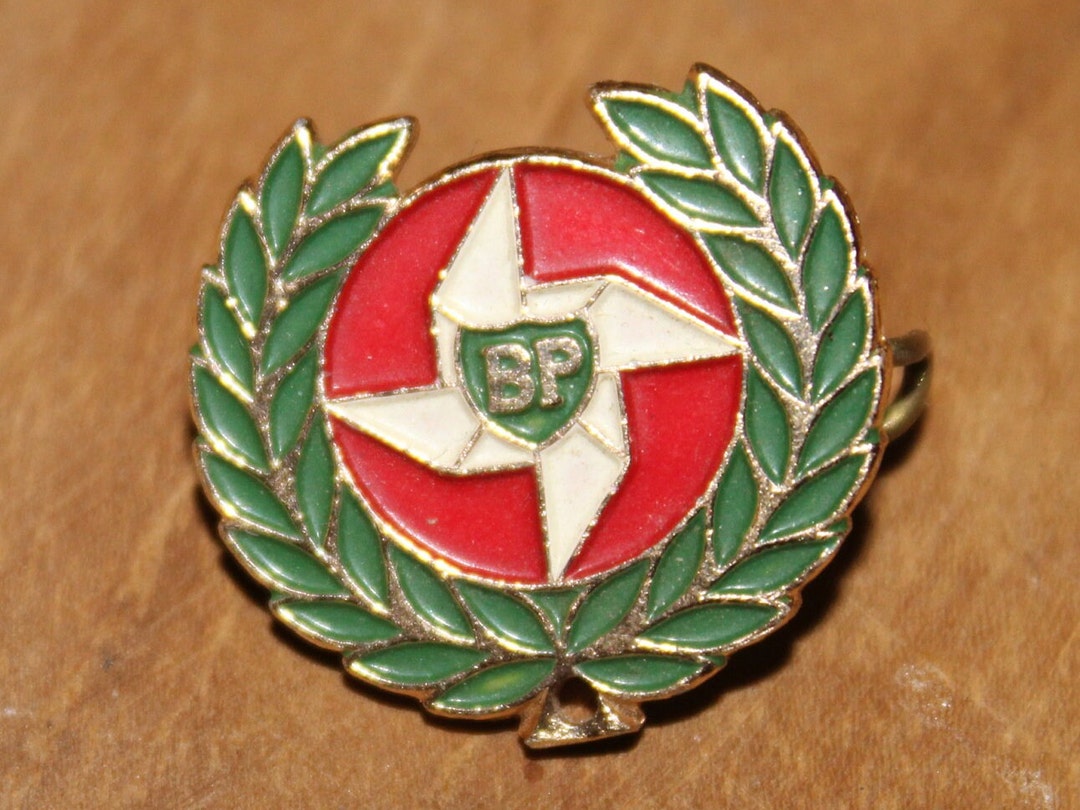 Vintage BP British Petroleum Brooch Emblem - Petroliana Gas Station ...