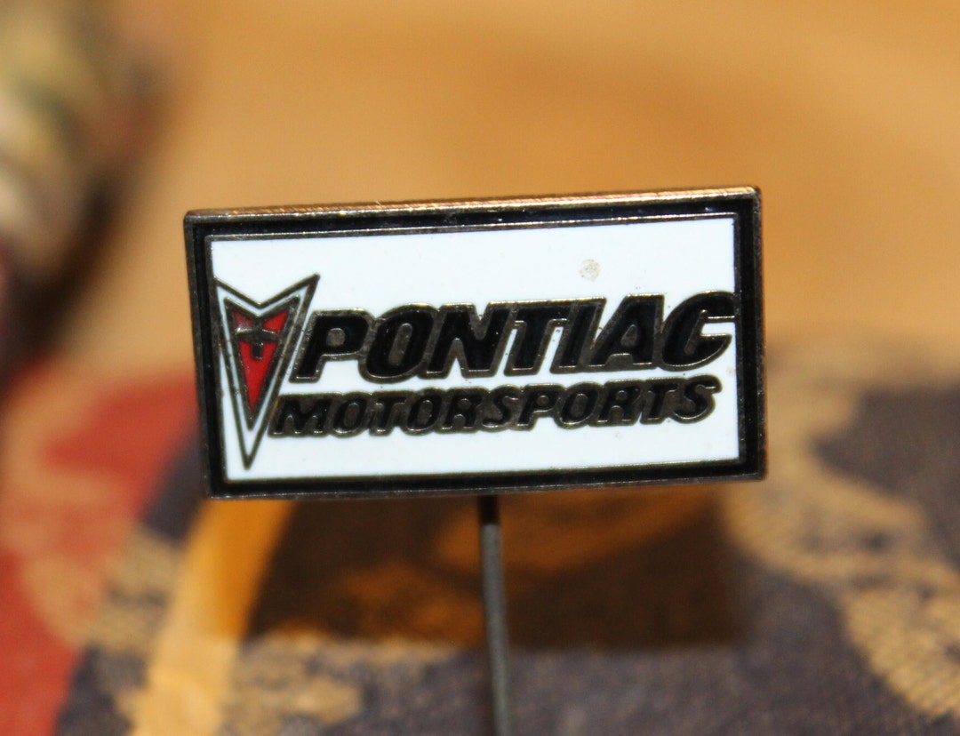 Vintage Pontiac Motorsports Pin - Enamel Autmotive Advertising Badge ...