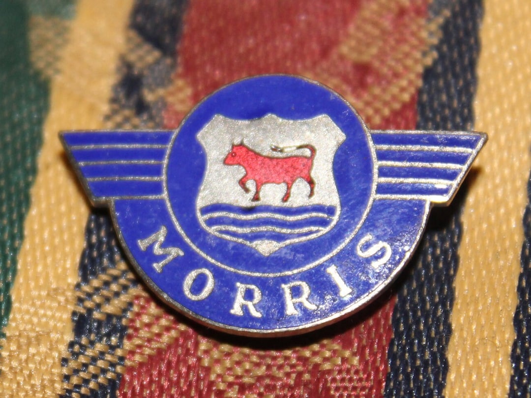 Vintage Morris Motors Car Pin Enamel Lapel Button - Automotive Badge ...
