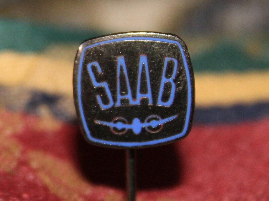 Vintage Saab AB Car Pin - Swedish Enamel Automotive Badge 1960 - Etsy