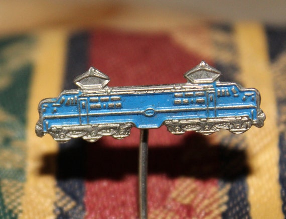 vintage train steam locomotive hat pin - railroad acc… - Gem