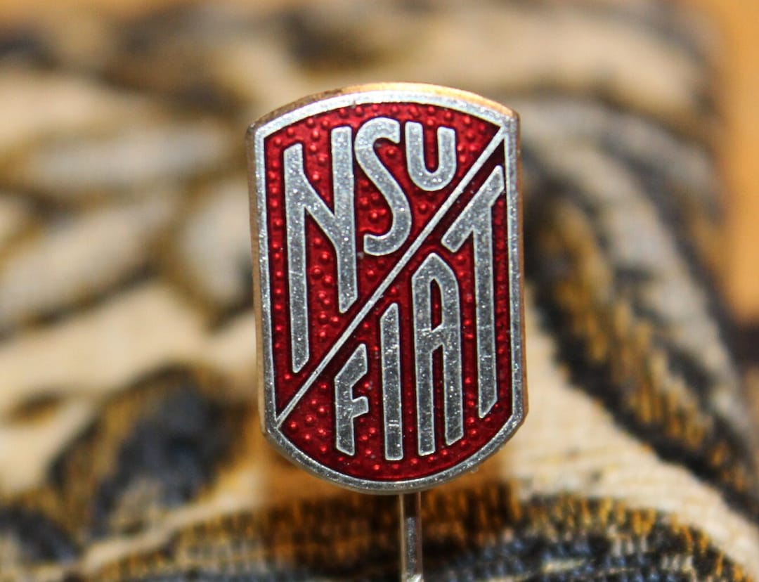 Vintage NSU Fiat Pin Badge - German Automotive Advertising Emblem 1930 ...