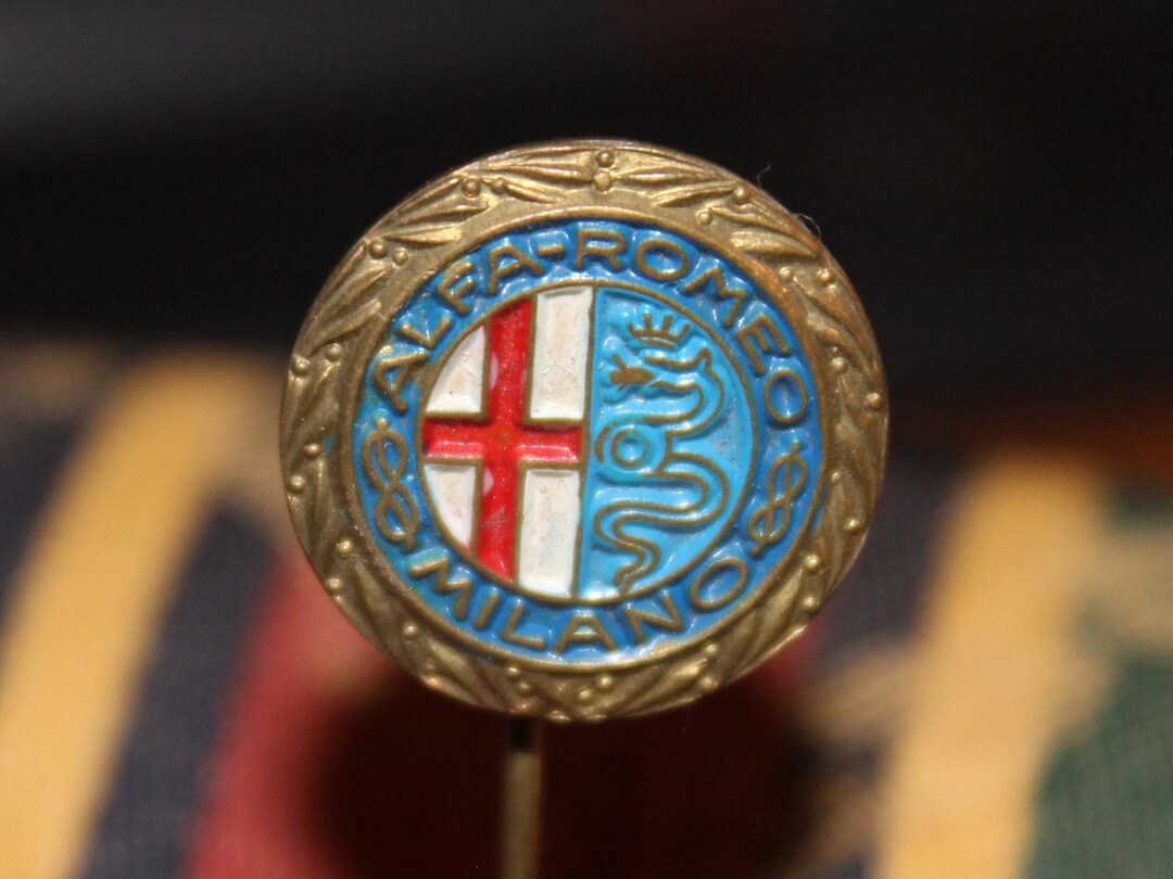 Vintage Alfa Romeo Milano Pin Vintage Automotive Advertising Badge ...