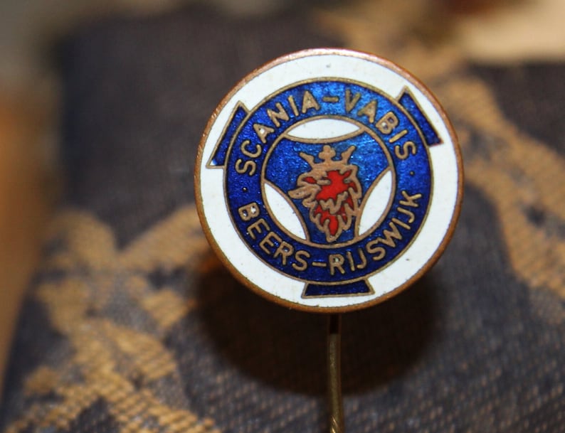 Vintage Emaille Pin Scania Vabis - Reclamebadge Voor ...