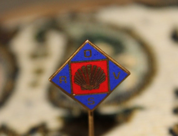 Rare Vintage 1960s Shell Oil Enamel Pin - Petroliana … - Gem